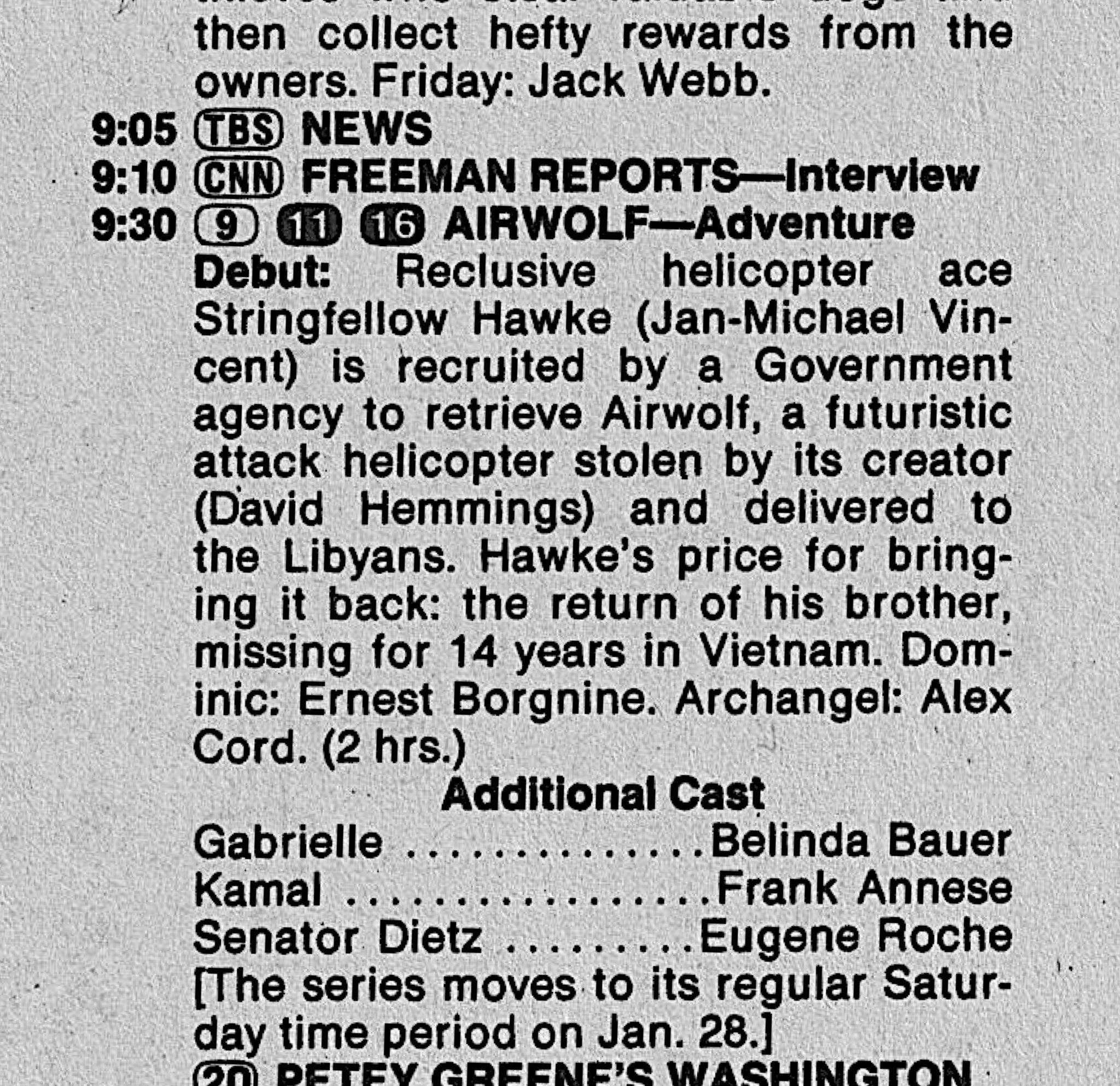 Throwback: Airwolf Debut, 1984 – Michael Hodges (.com)